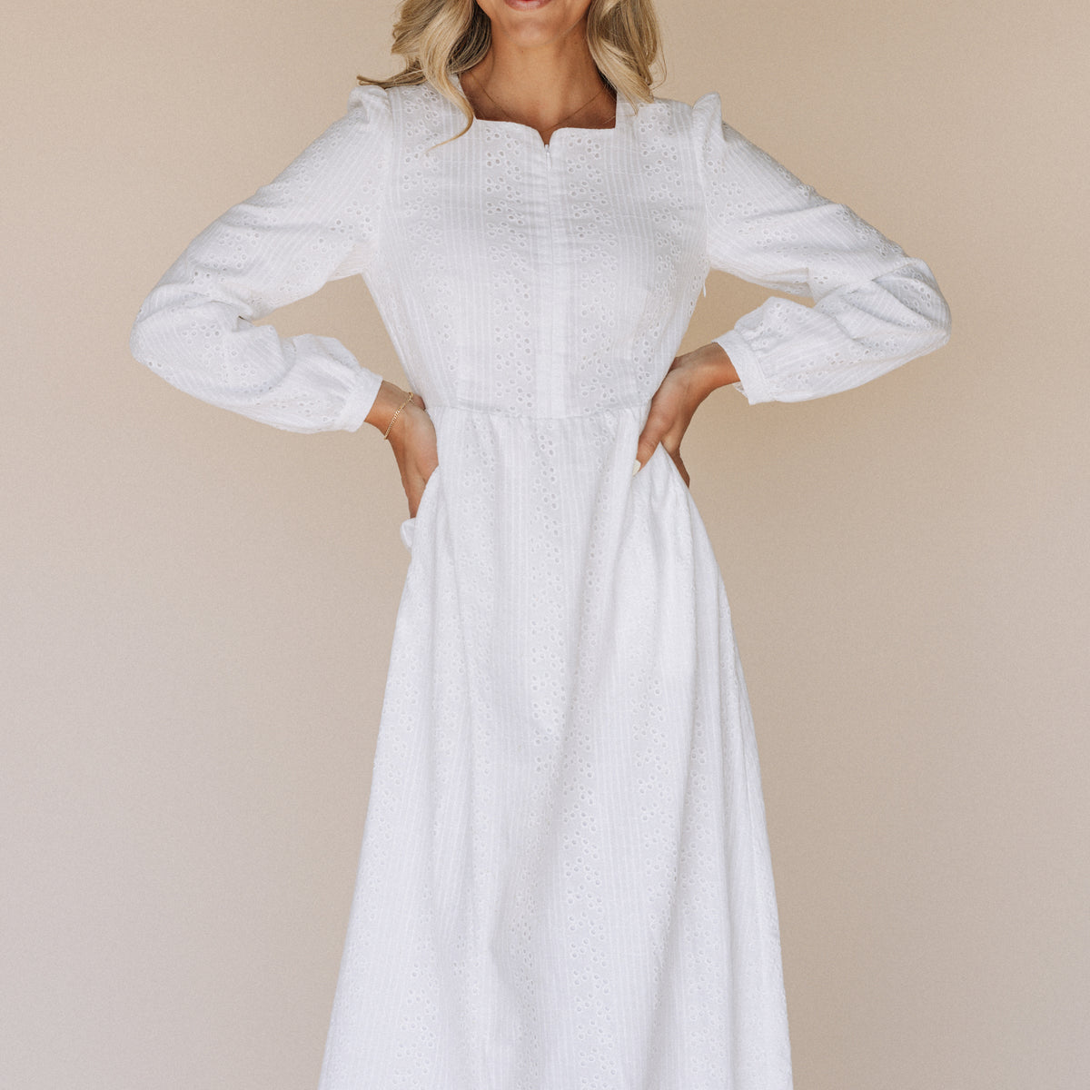 Front Zip LDS Temple Dress – FEHRNVI