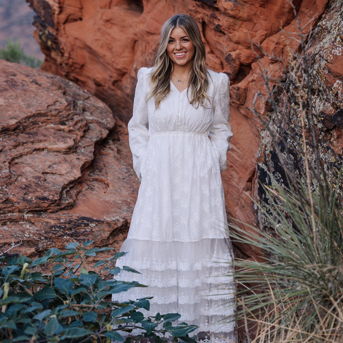 Miranda LDS Temple Dress – FEHRNVI